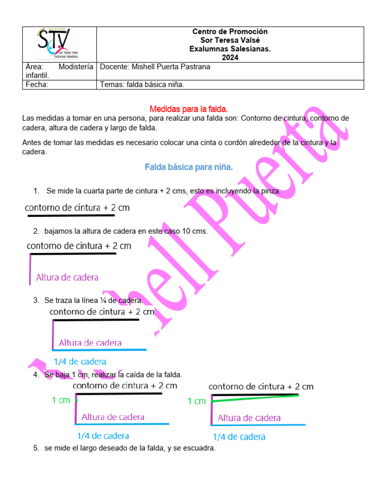 Guia de Falda Mishell | PDF | Falda