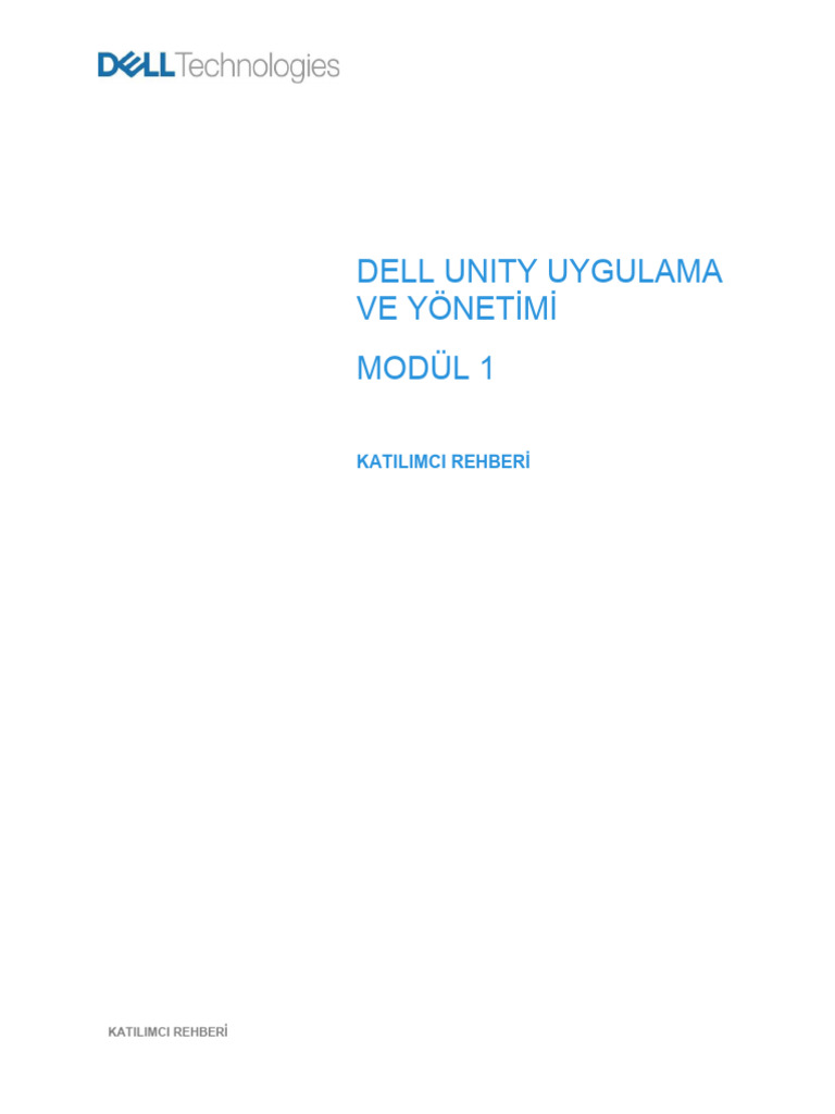 Module 1 Course Introduction and System Administration - Participant Guide TR | PDF