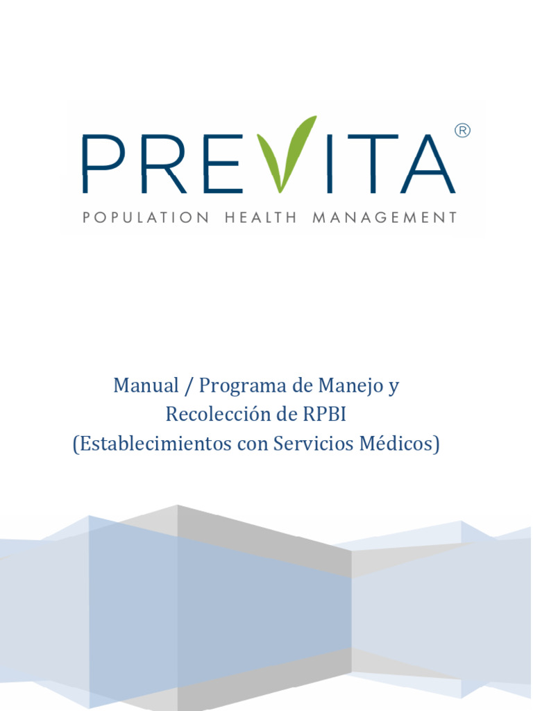 Copia de Manual de RPBI | PDF | Residuos | Infección