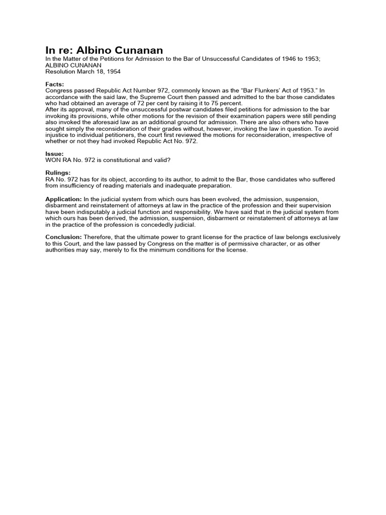 16 - in Re Albino Cunanan | PDF | Politics | Social Science