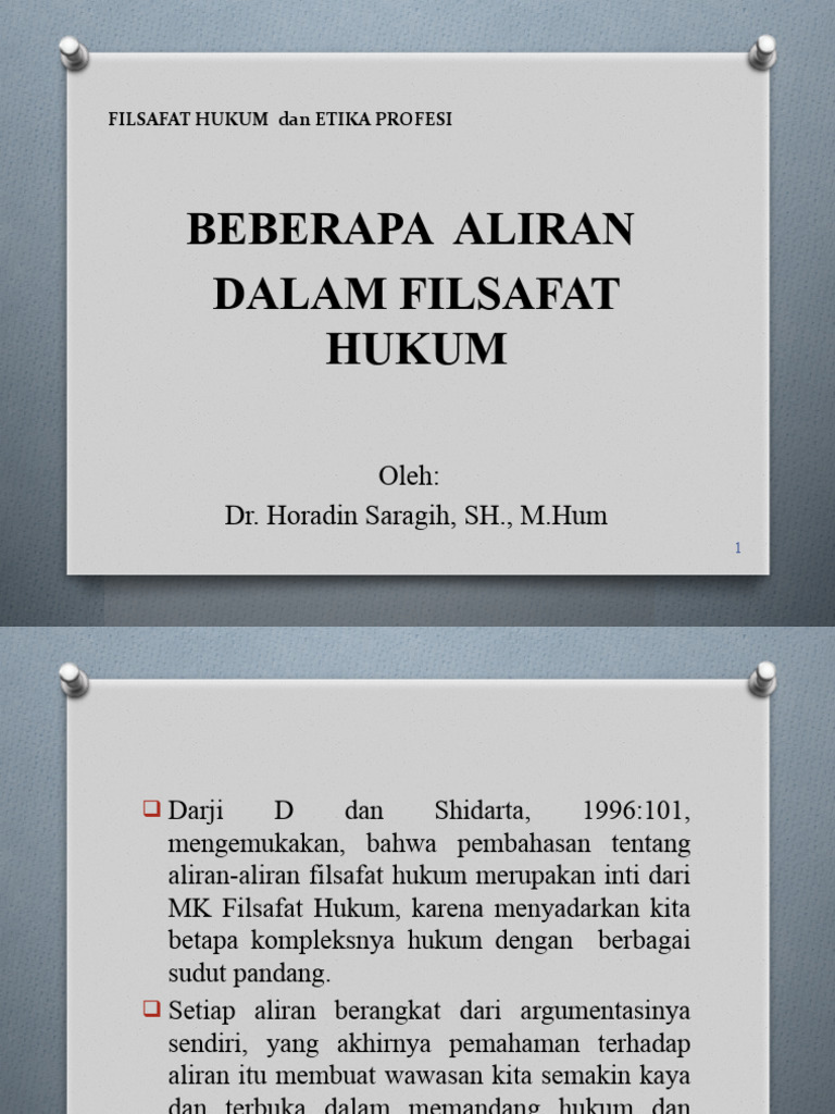 Materi 4 Aliran Aliran FH | PDF