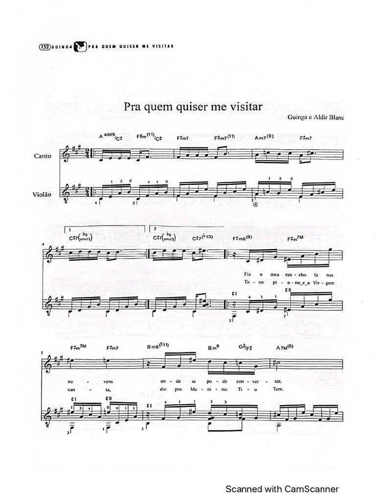 Pra Quem Quiser Me Visitar (Guinga) | PDF