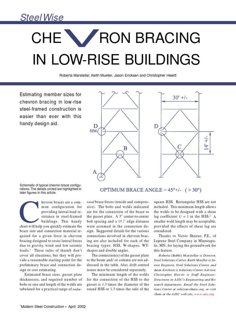 Chevron Bracing | PDF | Screw | Mechanical Engineering