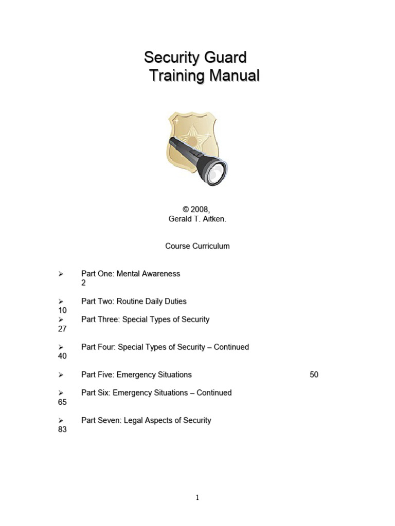 Security Guard Study Manual | PDF | Computer Security | Security