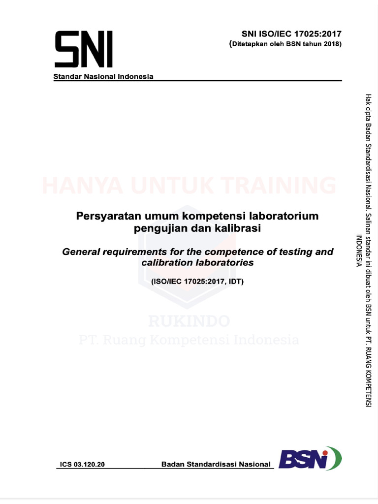 Buku Iso 17025 - 2017 | PDF
