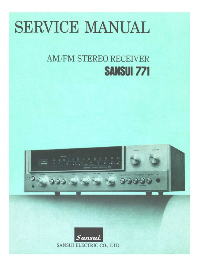 Sansui 771 Service | PDF