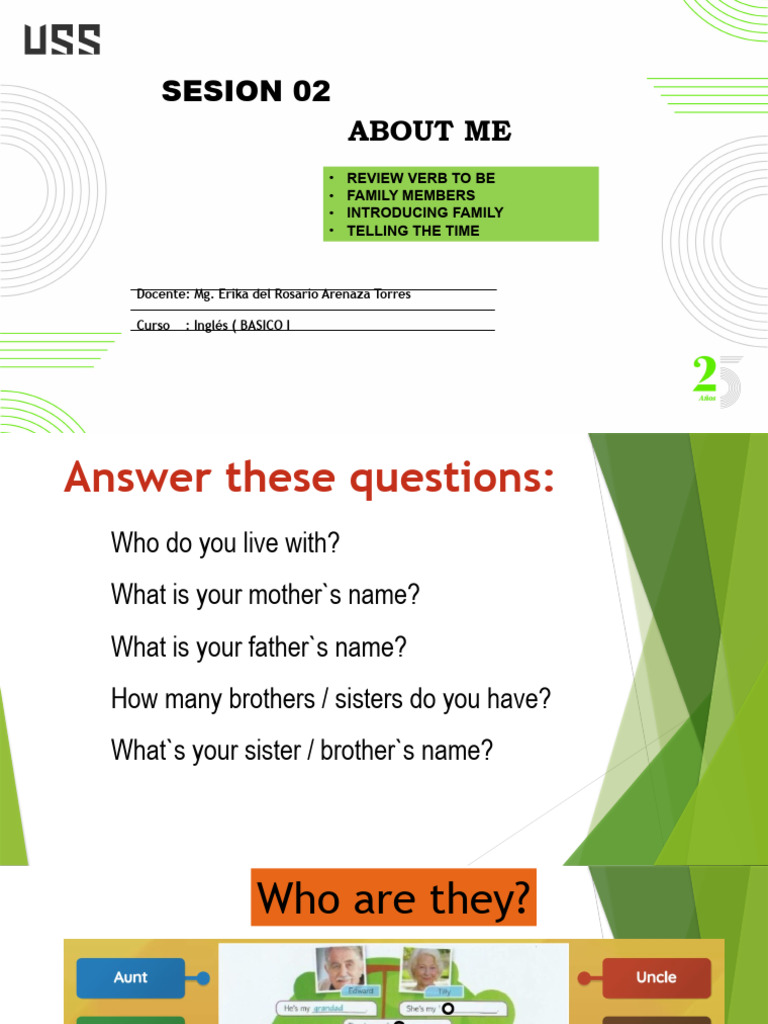 Sesion Nº02 The Family | PDF | Language Arts & Discipline | Foreign ...