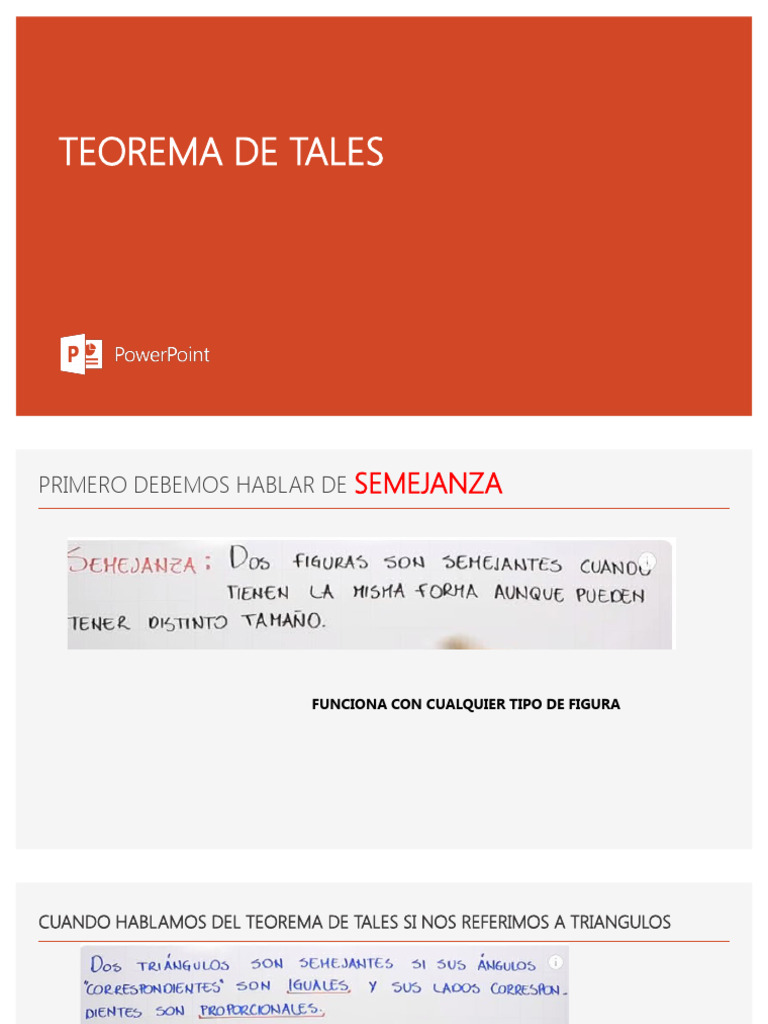 Teorema de Tales | PDF