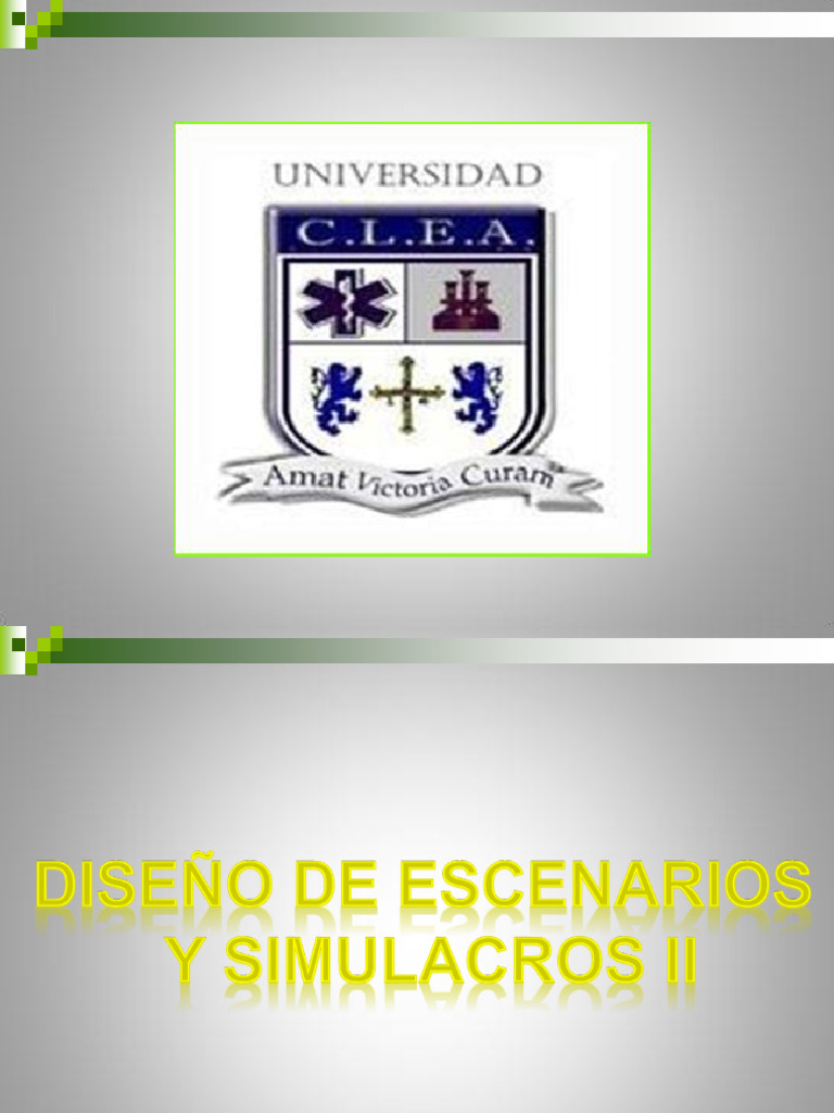 Diseno de Escenarios y Simulacros II | PDF | Simulación | Evaluación