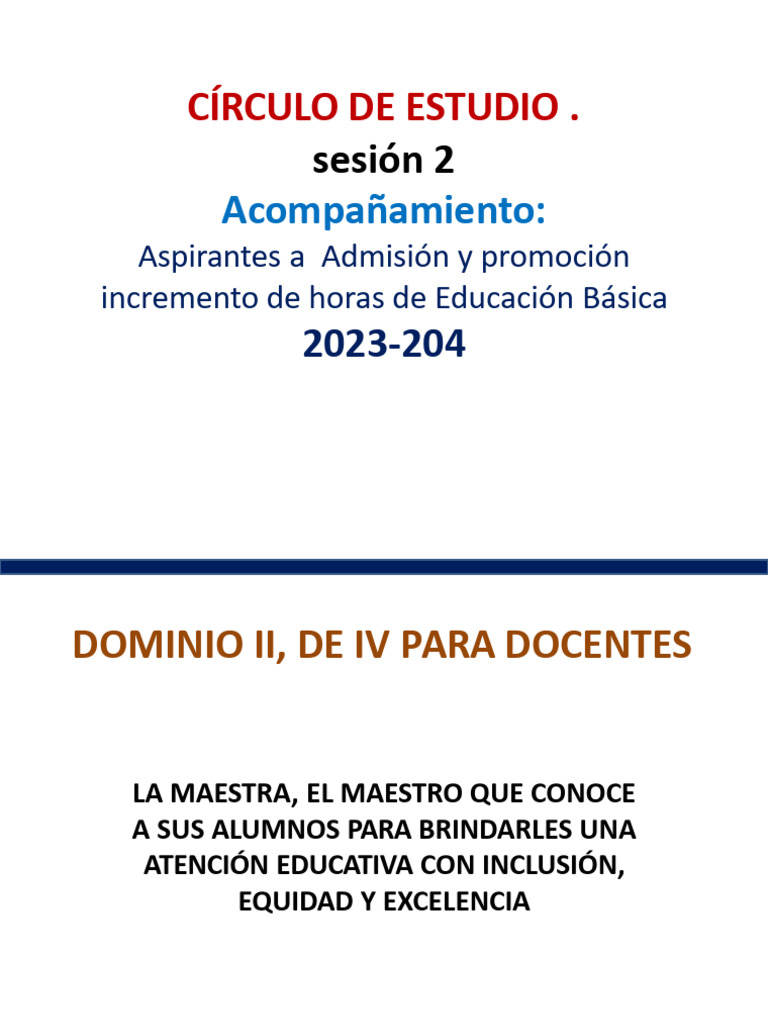 Círculo de Estudio Dominio Ii | PDF | Aprendizaje | Evaluación