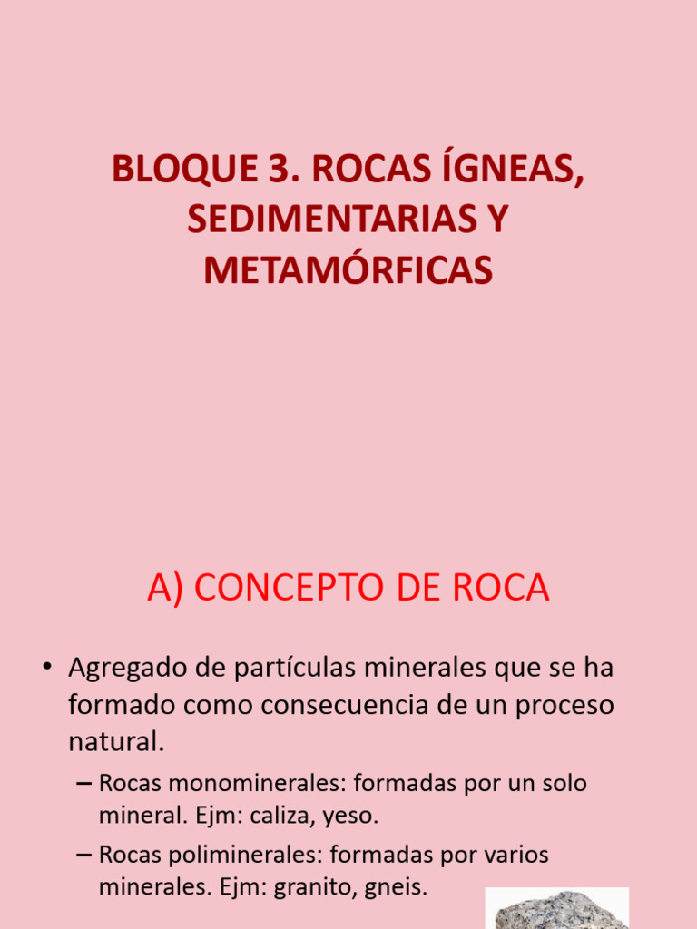 Clasificación de Rocas: Ígneas, Sedimentarias y Metamórficas | PDF ...