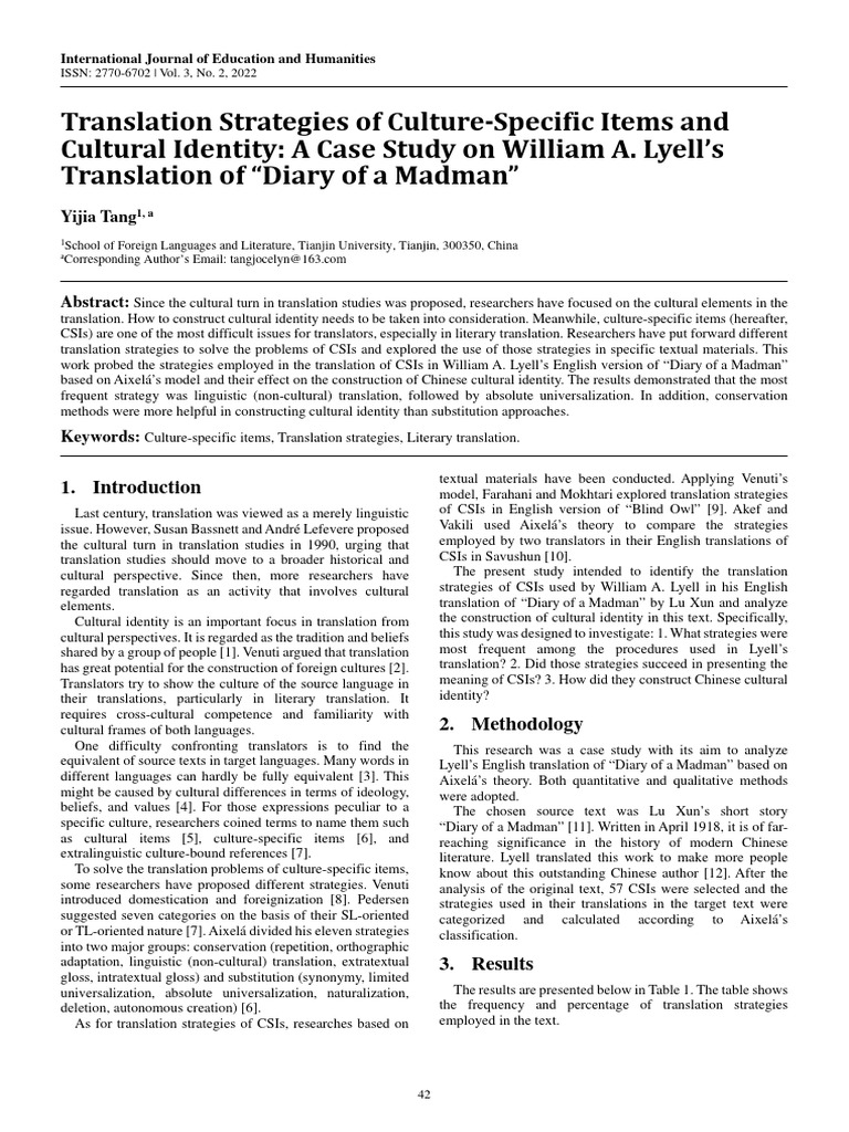 Translation Strategies in Literature | PDF | Translations | Methodology