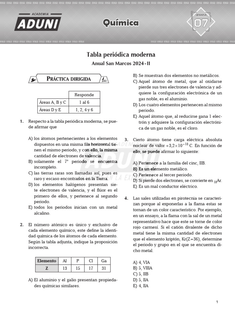 QU ASM Dir Sem07 | PDF | Rieles | Elementos químicos