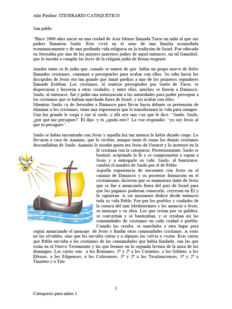 Catequesis San Pablo Descargar Gratis Pdf Pablo El Apóstol Jesús