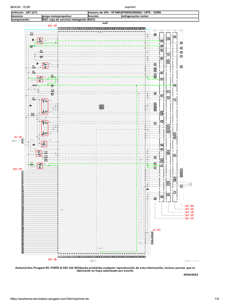 Esquema BSI Peugeot 207 | PDF | Tecnología