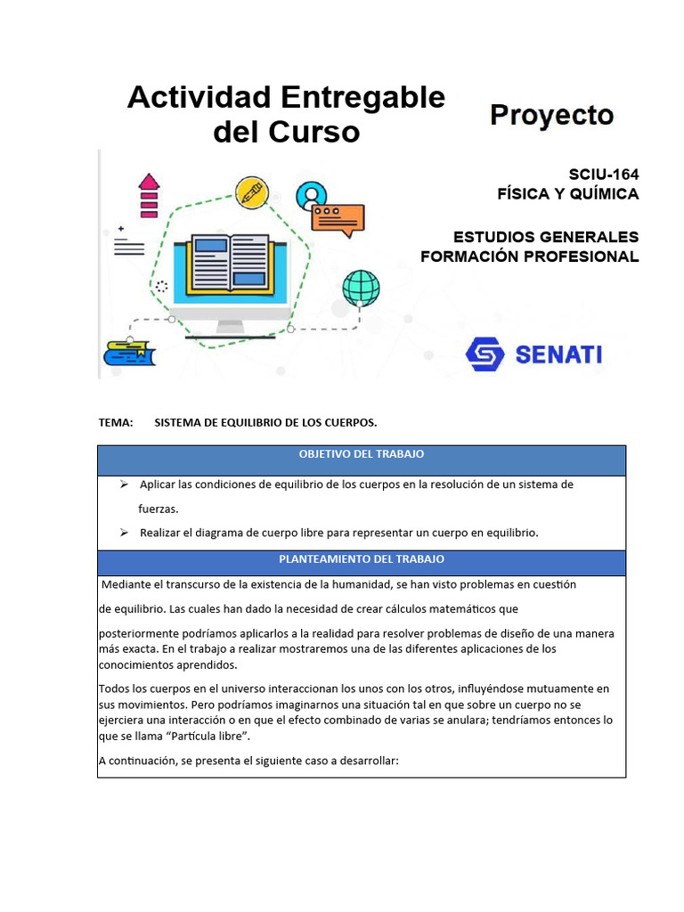 Entregable 1 - Proyecto | PDF | Fuerza