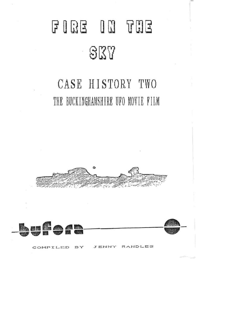 BUFORA - Jenny Randles - Fire in the Sky Case History 2 (1989) | PDF