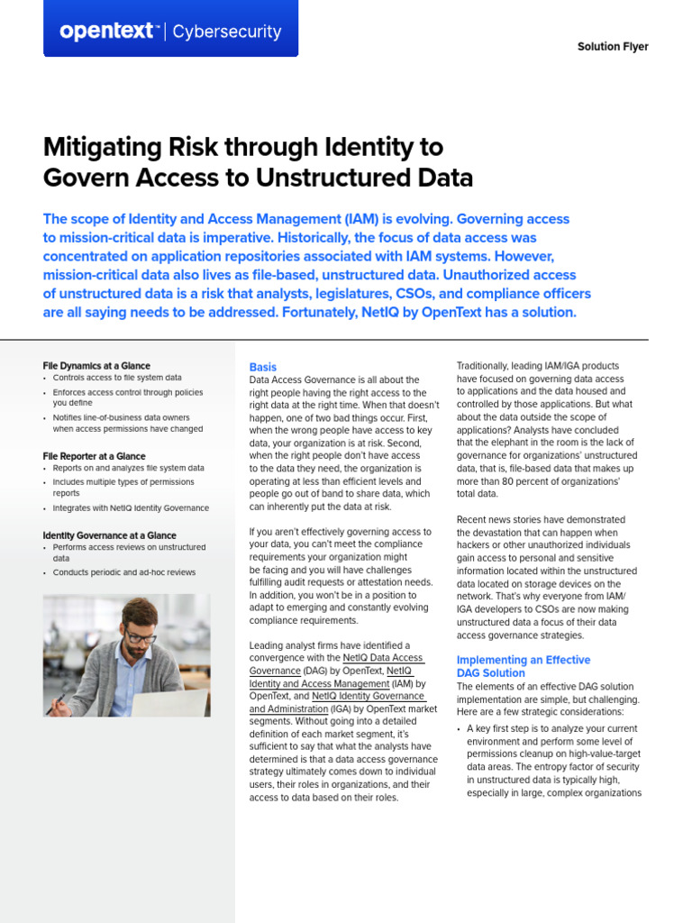 Mitigating Risk Through Identity To Govern Access To Unstructured Data ...