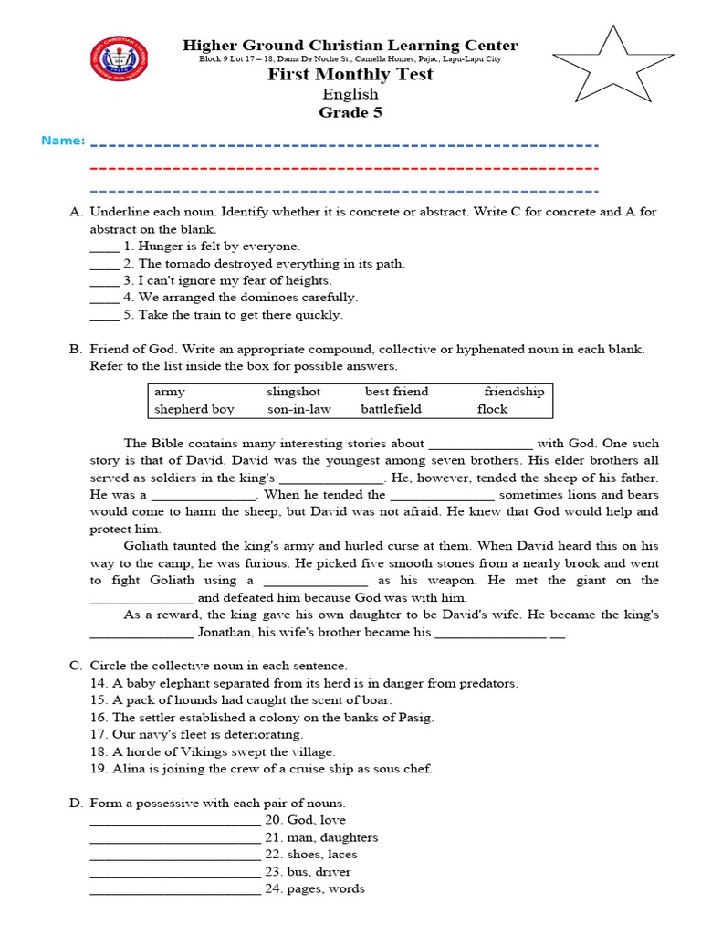 1MT Eng G5 | PDF | Language Arts & Discipline