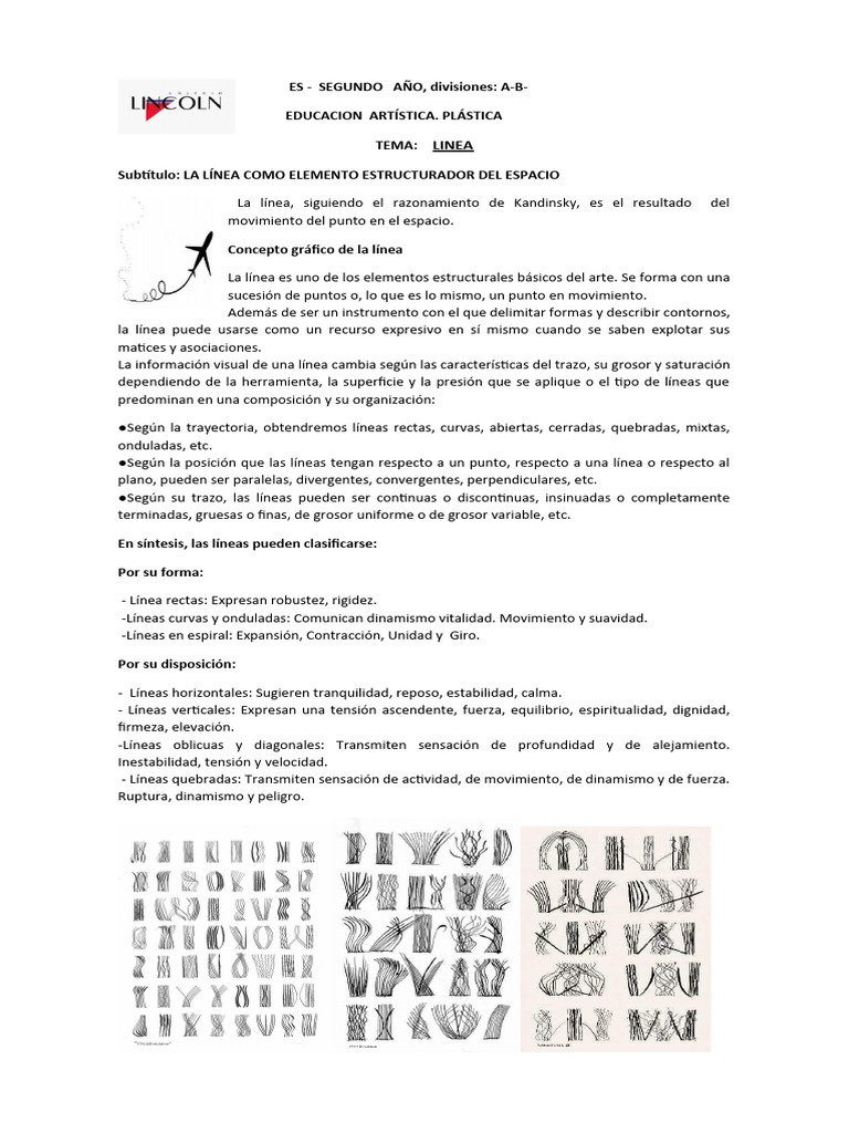 Tipos y Funciones de la Línea en el Arte | PDF | Dibujo