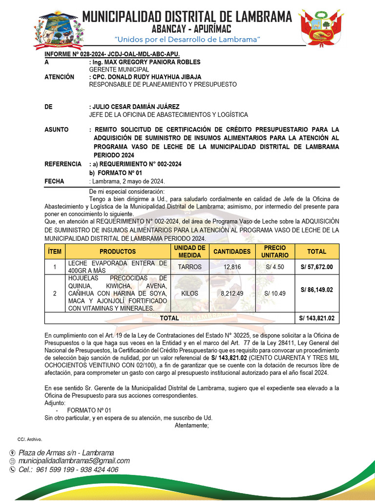 SOLICITUD DE CERTIFICACIÓN PRESUPUESTAL | PDF | Presupuesto