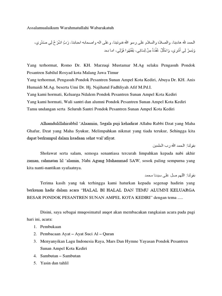 MC HBH Pondok 2024 | PDF