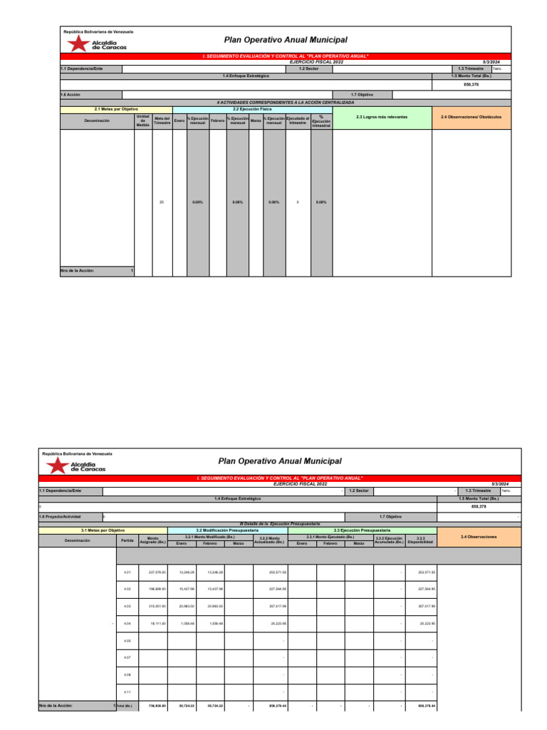 Seguimiento POA - AC - 1 | PDF