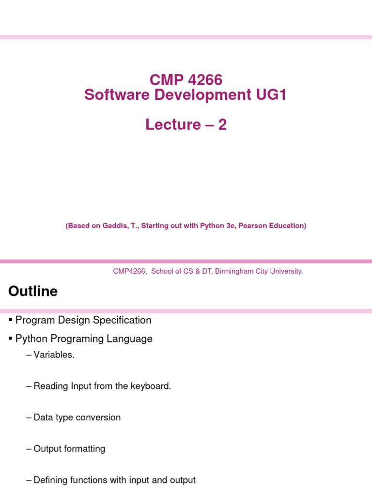 Year 1 Computer Programming Lecture 2 Pdf Boolean Data Type Computer Program
