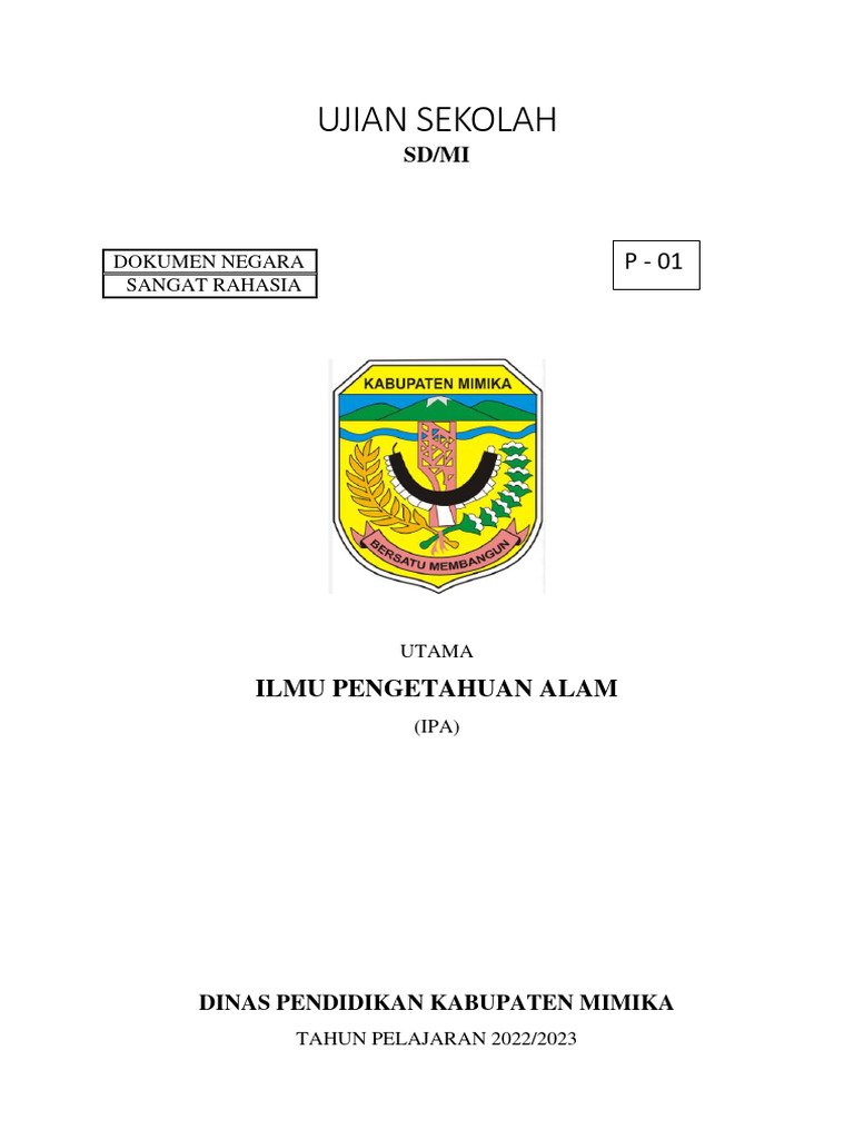 Soal Us Ipa Paket Utama | PDF