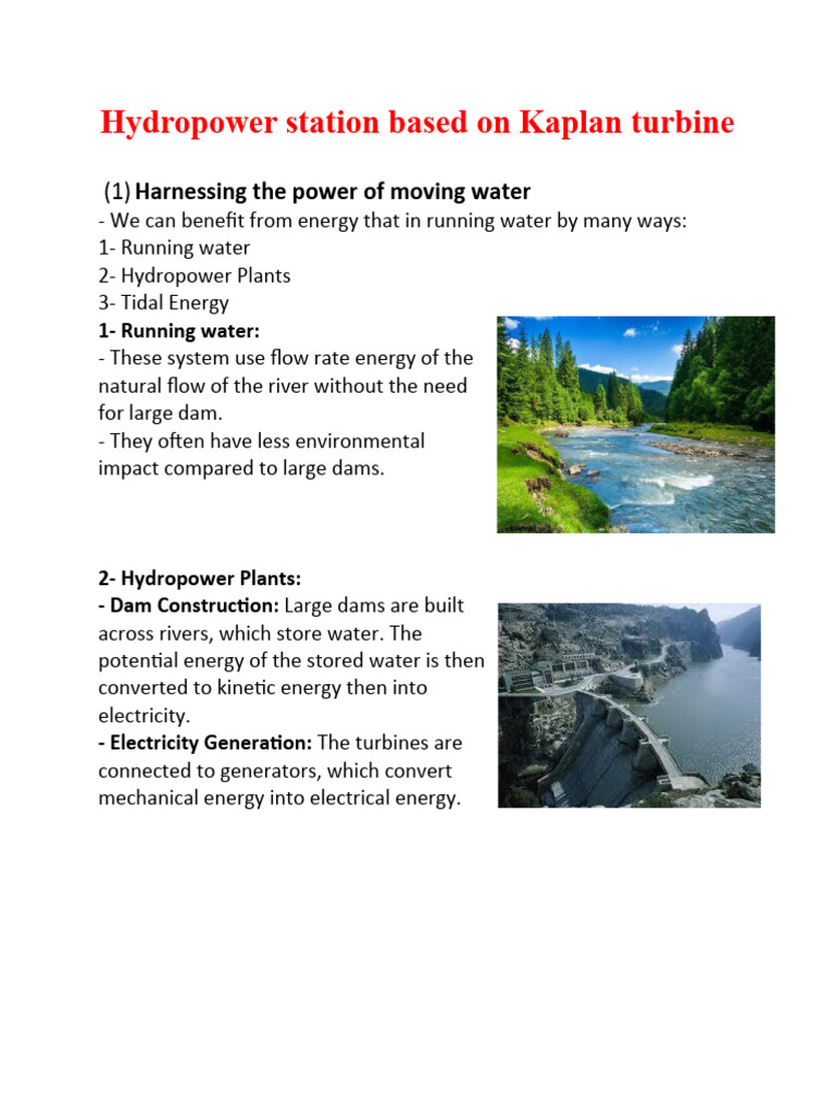 Kaplan Project | PDF | Hydroelectricity | Turbine