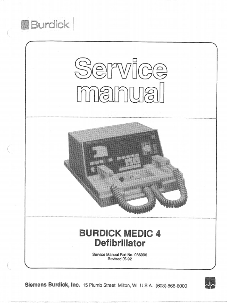 Burdick Medic 4 Manual de Servicio | PDF