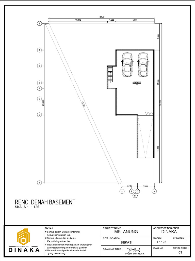 DENAH - Semi Basement | PDF