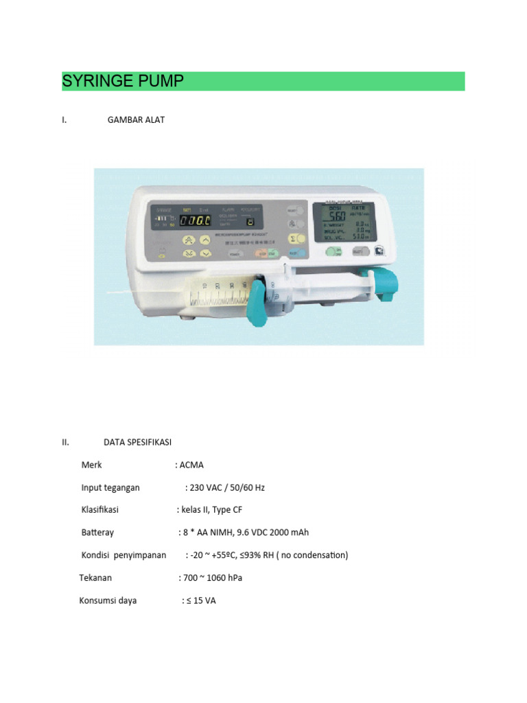 Syringe Pump | PDF