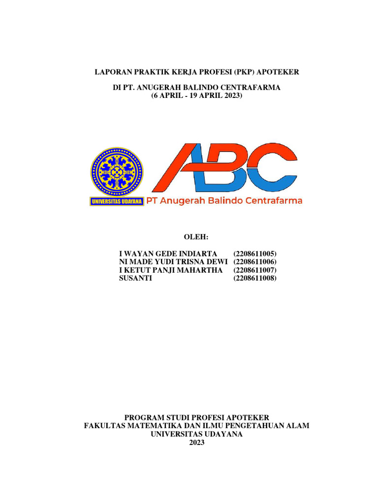 Laporan PKPA PBF PT ABC | PDF