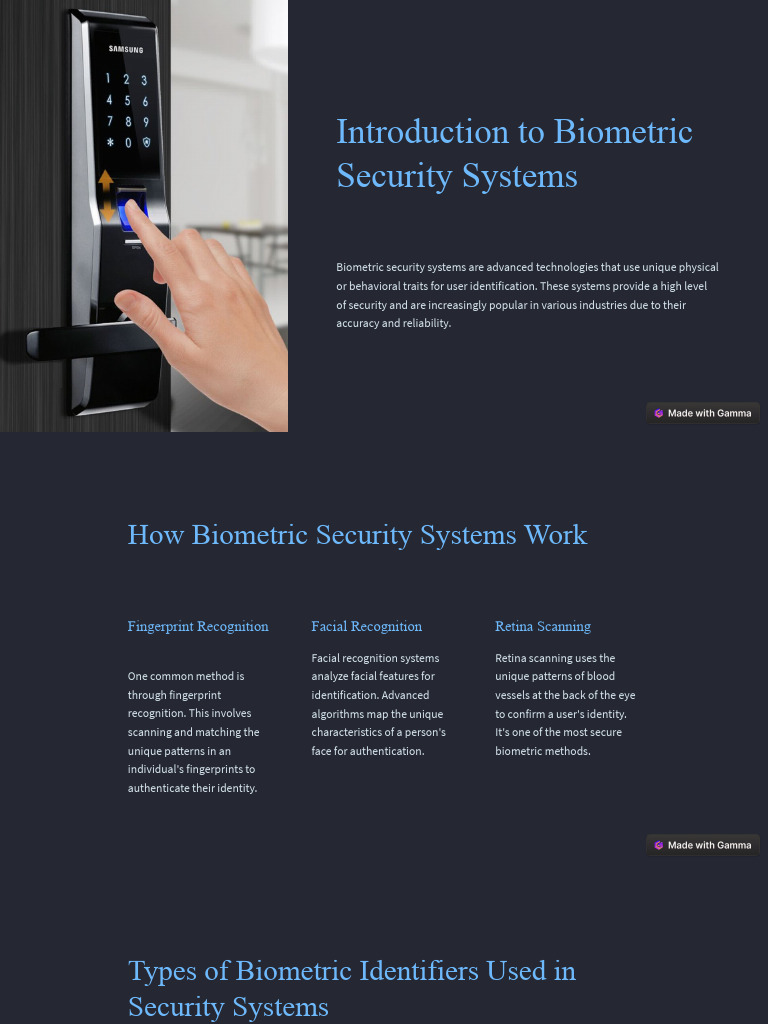 Biometric Security Systems | PDF | Biometrics | Security