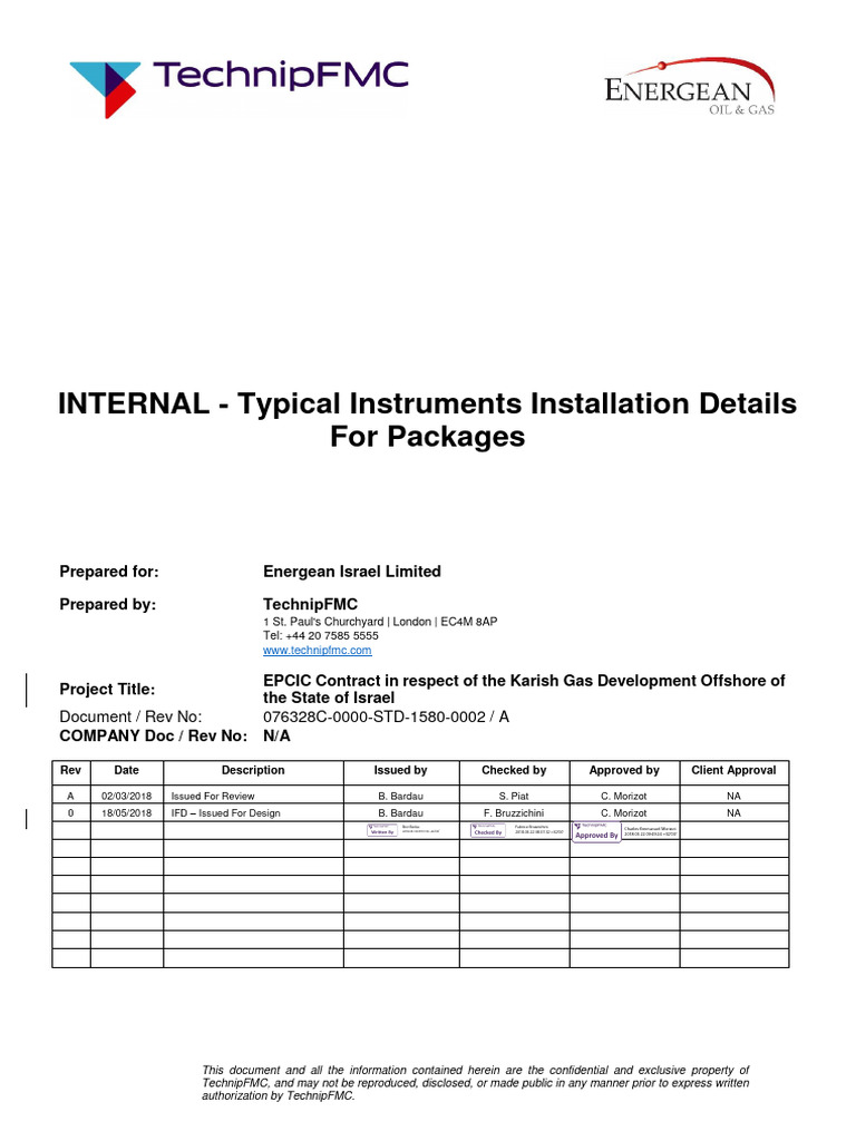 INTERNAL - Typical Instruments Installation Details For Packages | PDF ...