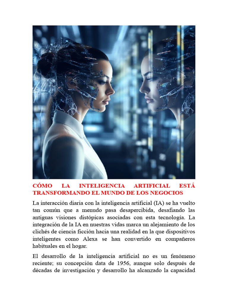 Texto Módulo I [Cómo la inteligencia artificial está transformando el mundo de los negocios ...
