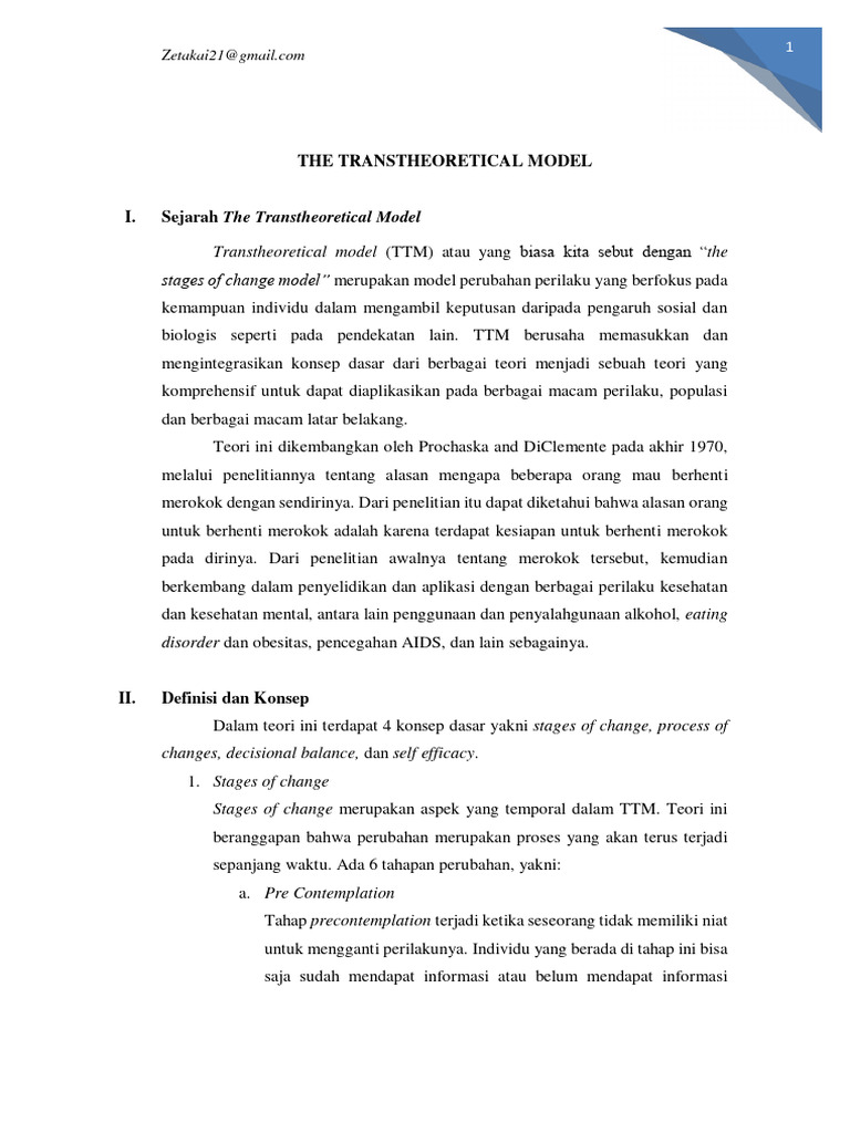 THE_TRANSTHEORETICAL_MODEL | PDF
