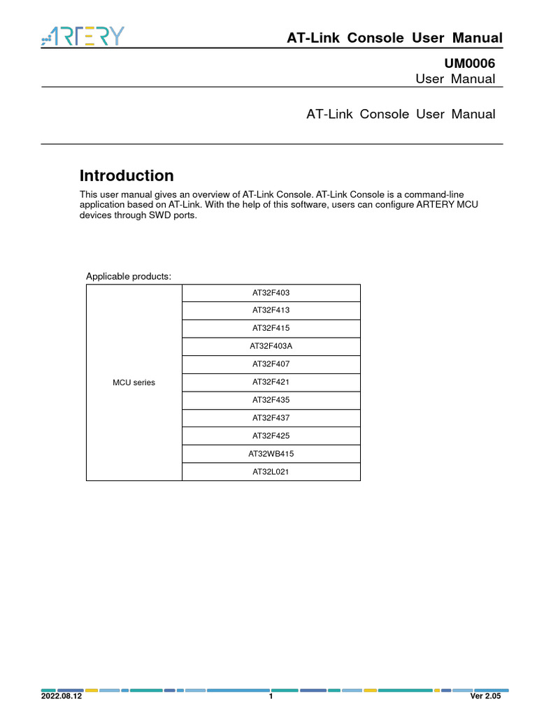 UM AT-Link Console Programmer EN | PDF | Command Line Interface | Flash Memory