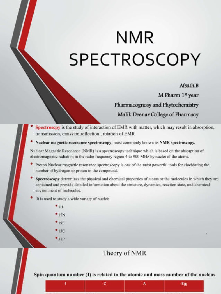 NMR Spectros | PDF