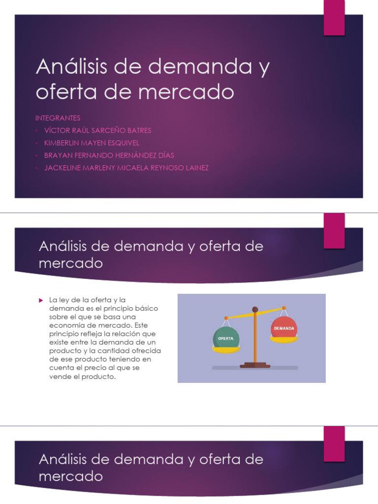 Análisis de oferta y demanda en mercado | PDF | Oferta y demanda ...