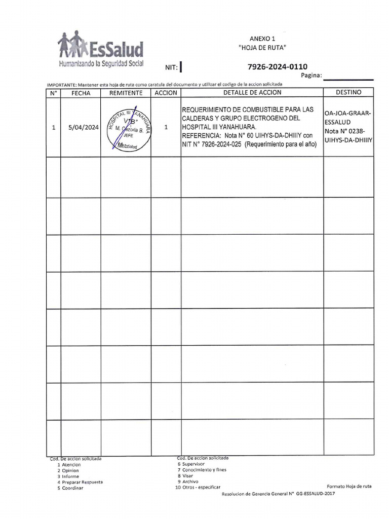 Req Combustible Abril 2024 | PDF