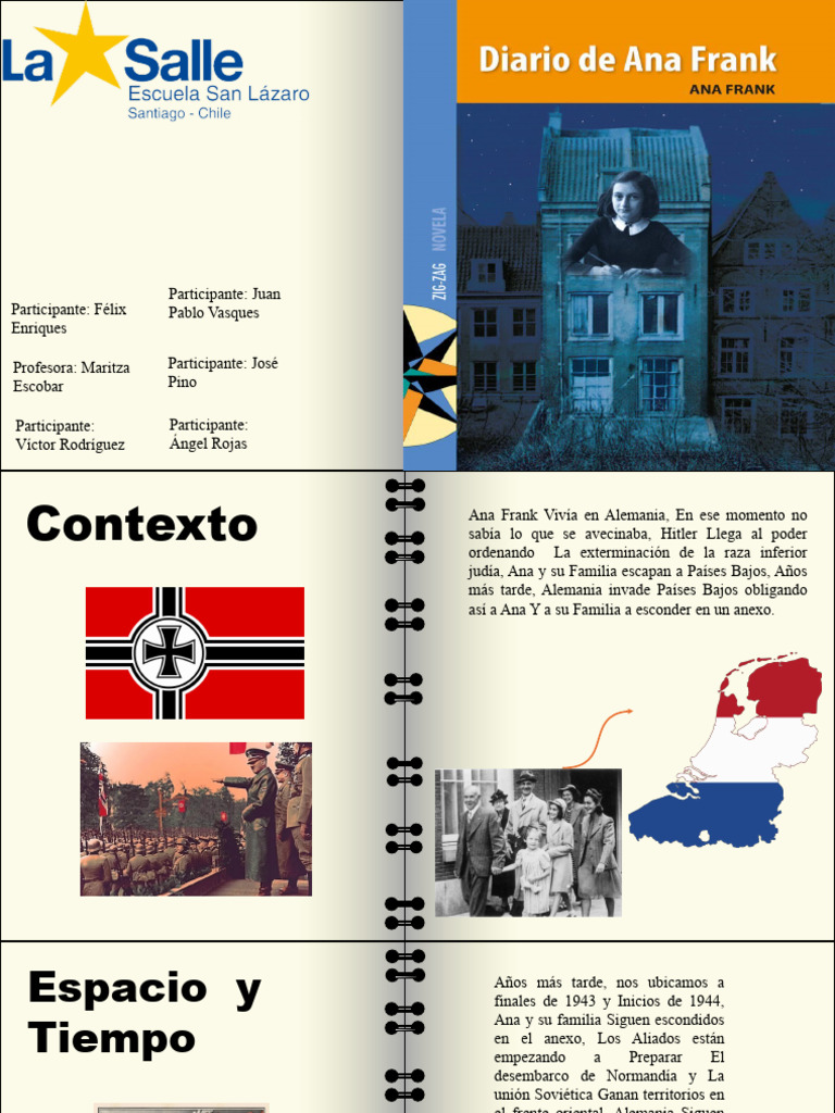 Trabajo El Diario de Ana Frank 8vo Básico José Pino, Victor Rodriguez ...