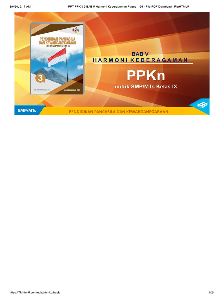 PPT PPKN 9 BAB 5 Harmoni Keberagaman Pages 1-24 - Flip PDF Download _ FlipHTML5 | PDF