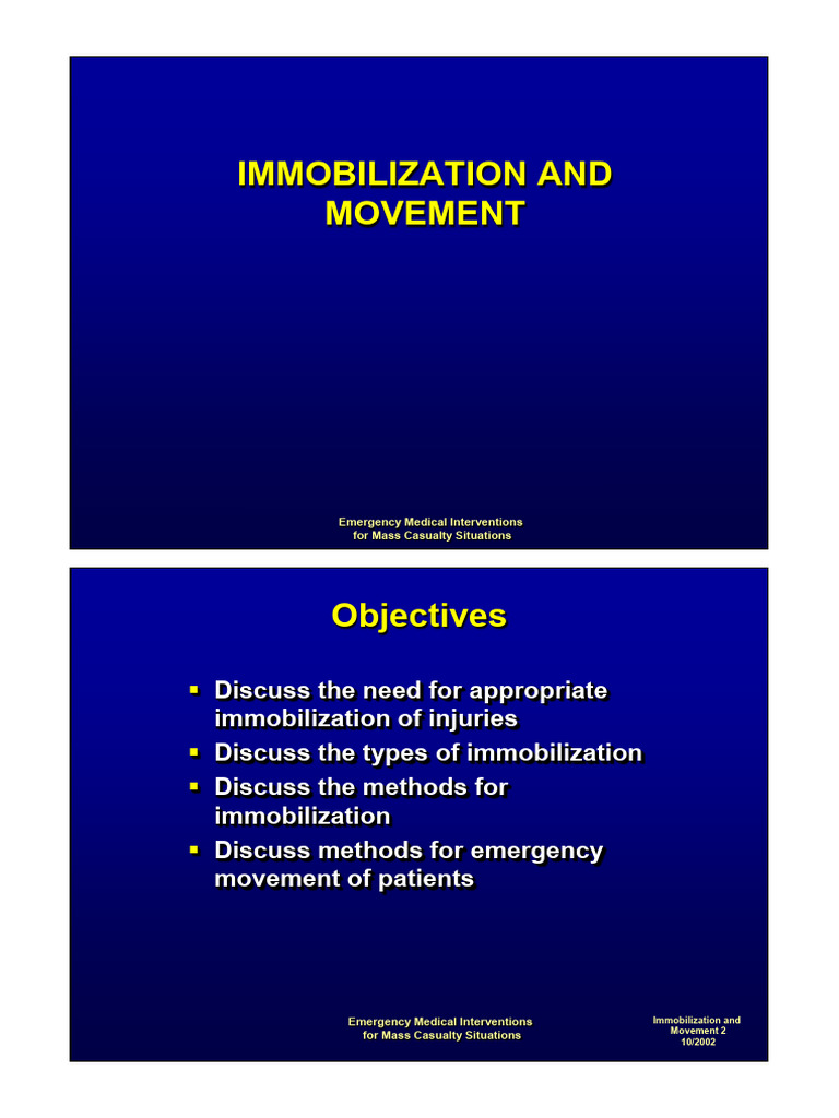 4.Immobilization and Movement | PDF