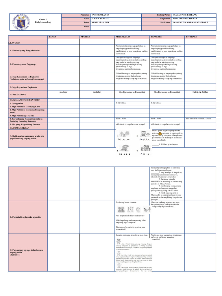 Q4-WEEK3-DLL-AP 2.docx Word | PDF