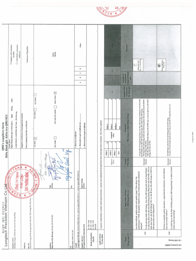 QMS Và EMS Checklist-English | PDF