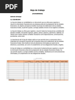 Hoja Tabular | PDF | Contabilidad | Estado financiero