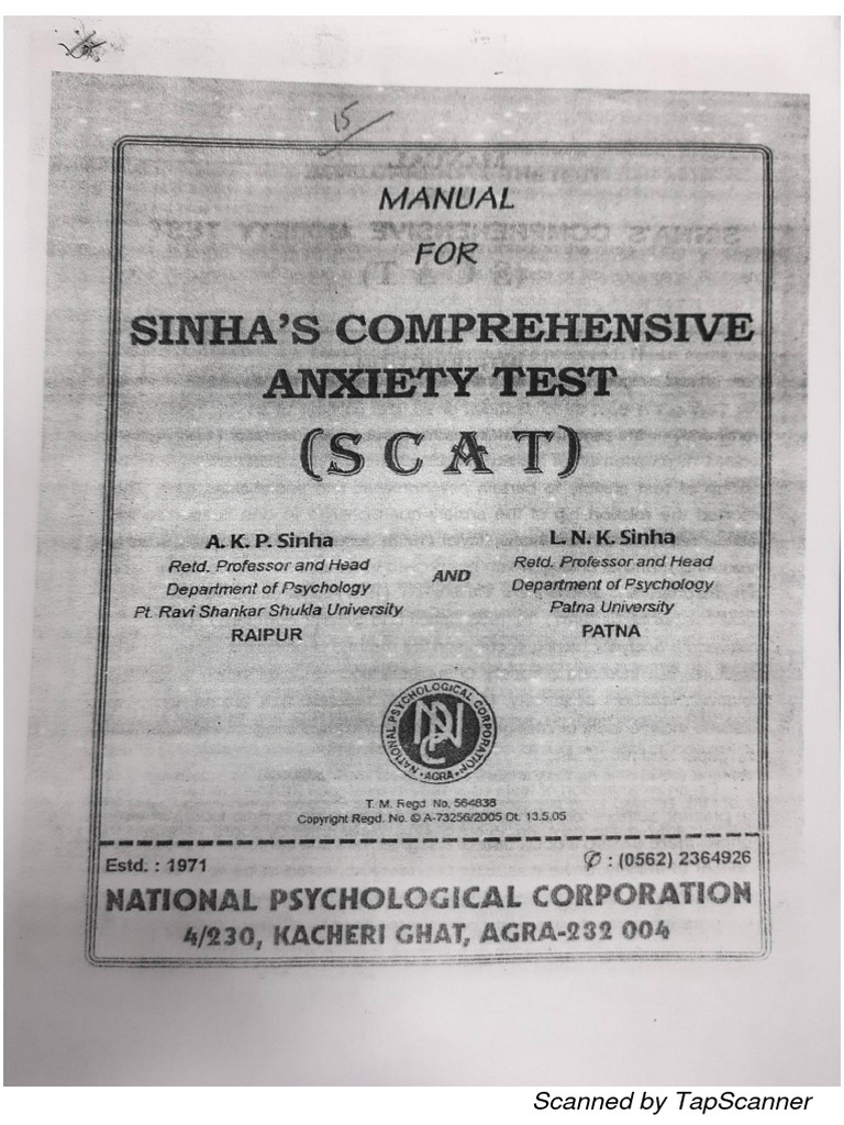 SCAT Manual | PDF