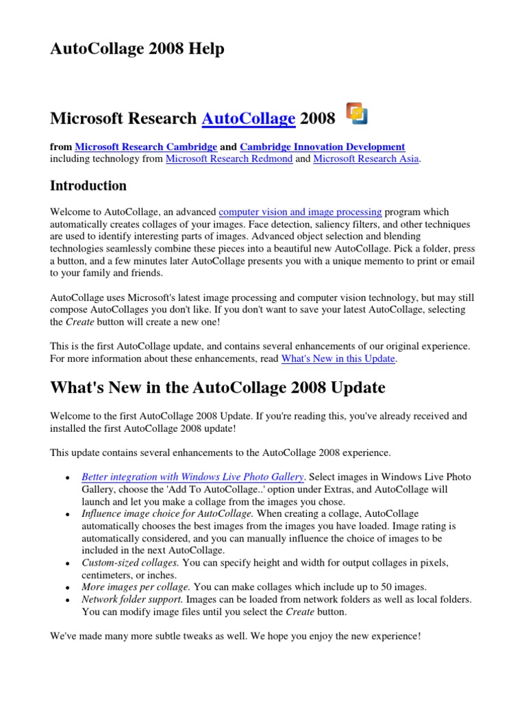 AutoCollage 2008 User Guide | PDF | Collage | Software